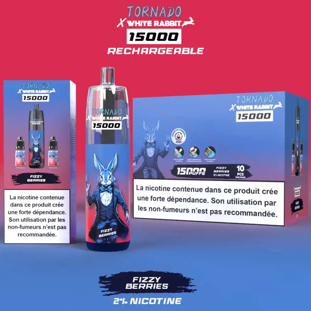 Puff 15000 Tornado Rechargeable | Grossiste E-cigarette Pas Cher