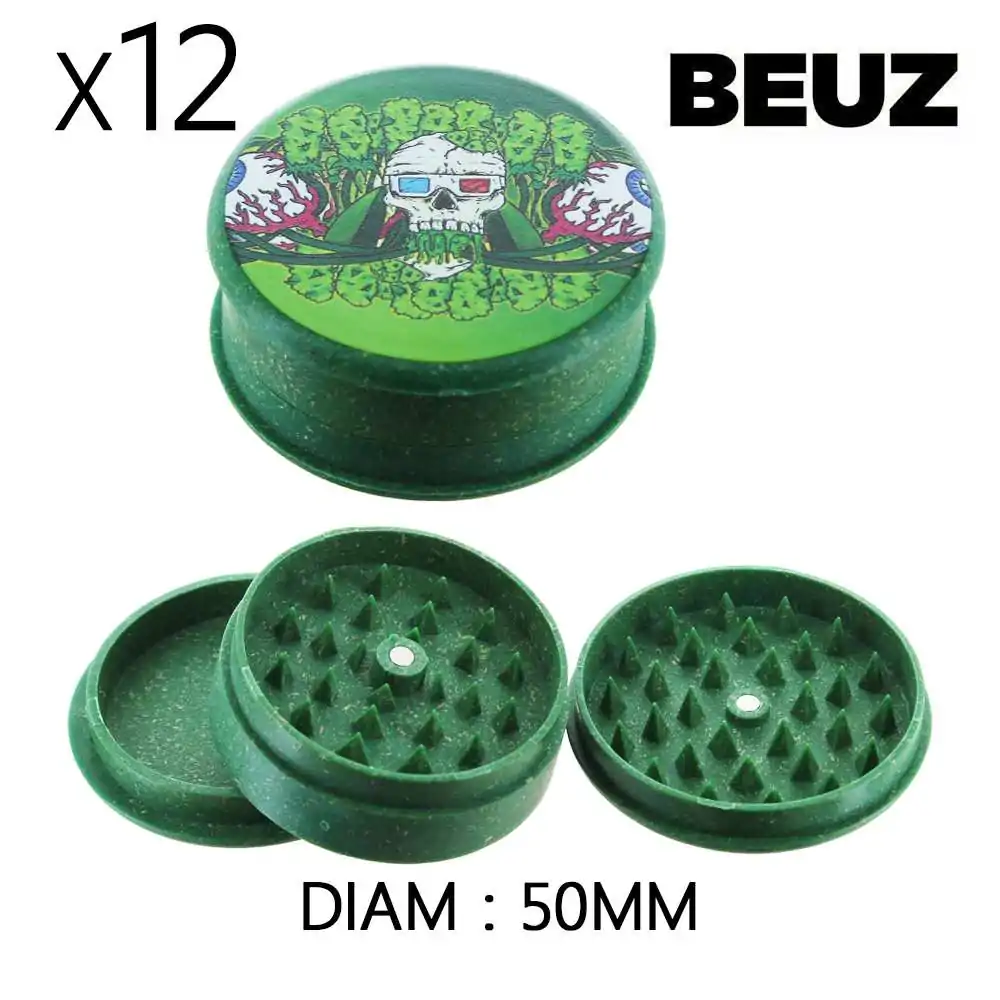Grinder CBD Beuz Skeleton Vert | Chanvre Biodégradable | Achat Pas Cher