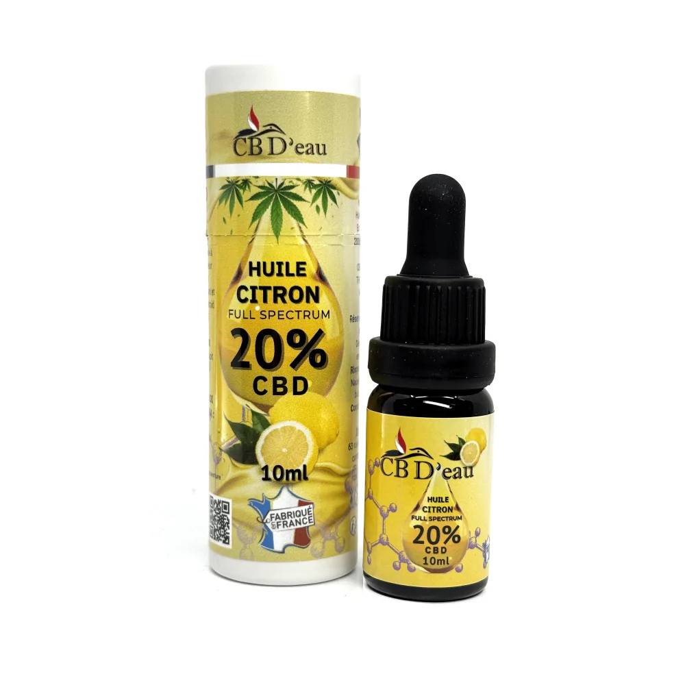 Huile CBD 20% Full Spectrum Citron | CBD Premium Made in France
