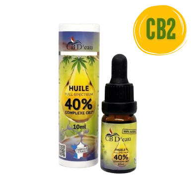 Huile CB2 40% Full Spectrum | Complexe CB2 Pas Cher | CBD'EAU