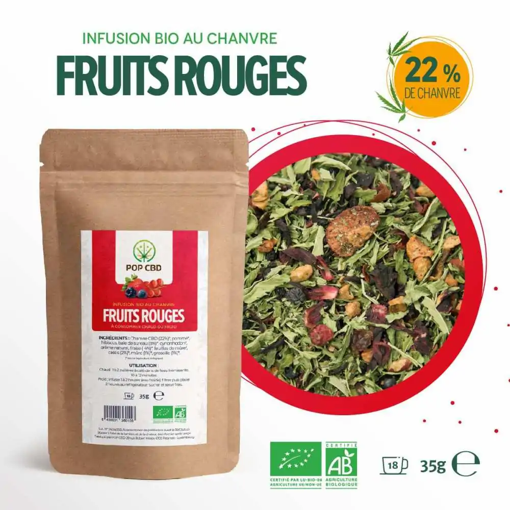 TISANE CBD BIO AUX FRUITS ROUGES - EN VRAC | POP CBD